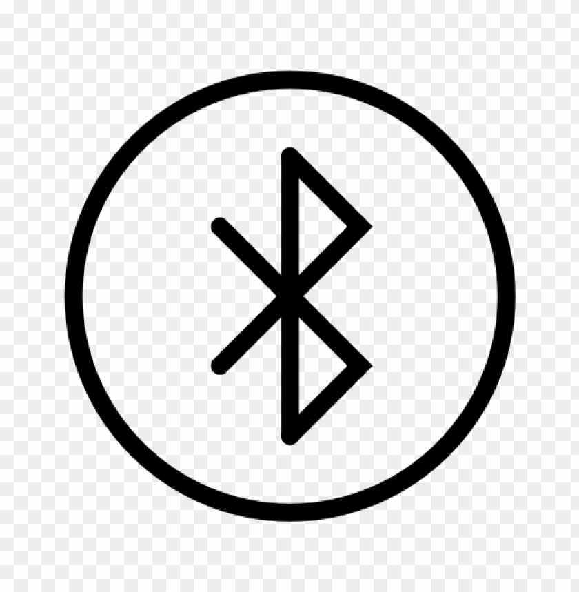 Free download | HD PNG outlined bluetooth symbol in circle | TOPpng