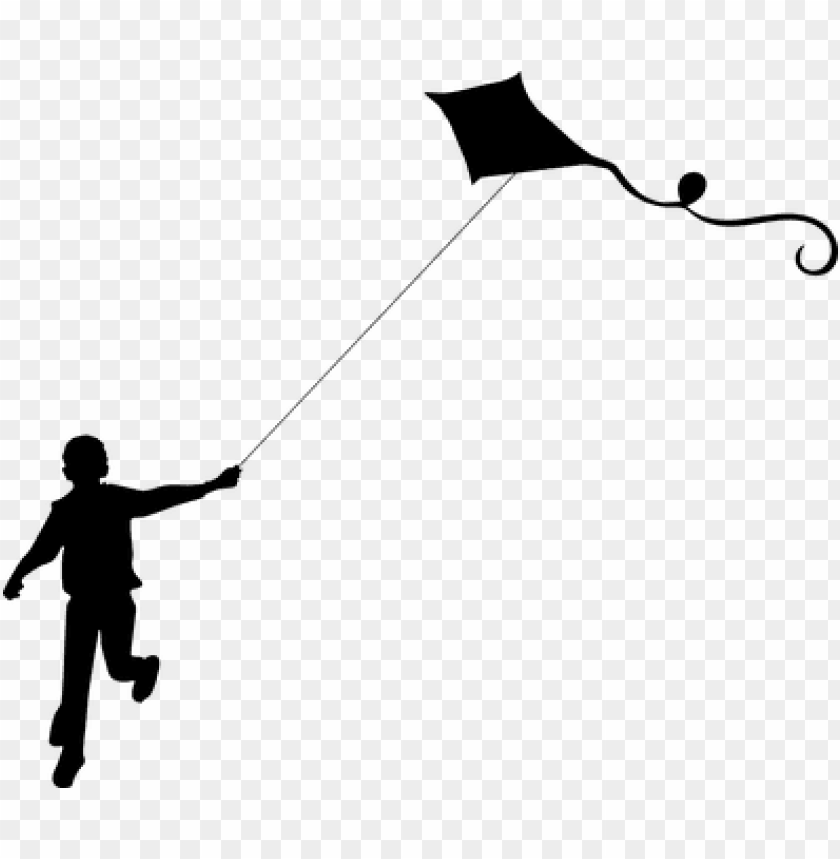 Free download | HD PNG boy flying kite male playing silhouette bo ...