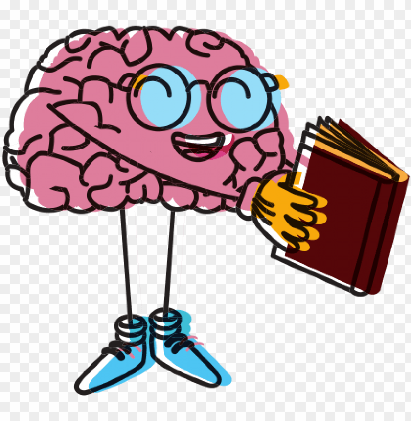 Free download | HD PNG brain clipart brain reading a book PNG ...