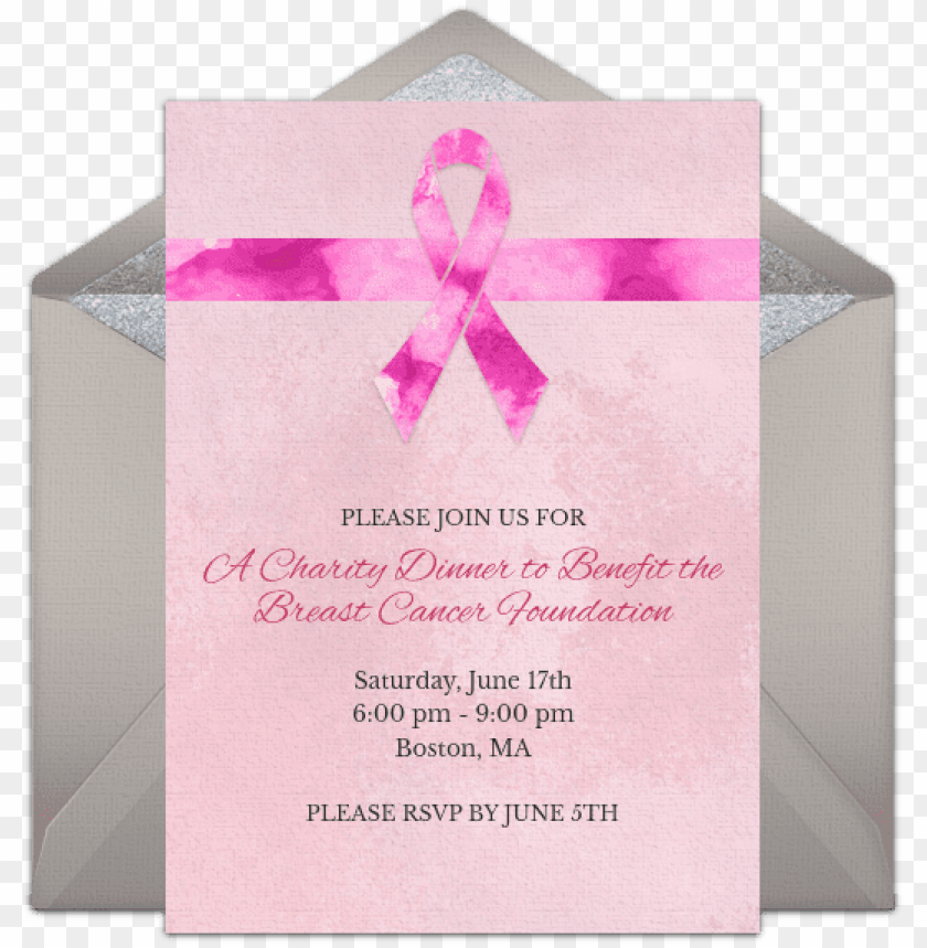 Free download | HD PNG breast cancer awareness online invitation paper ...