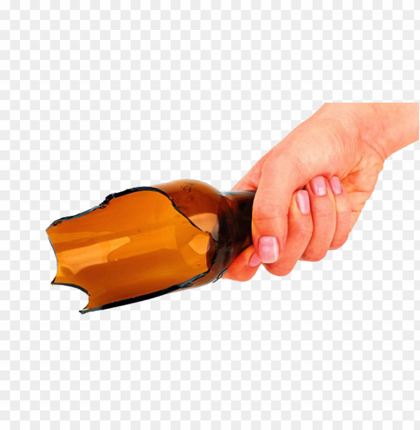 Free download | HD PNG hand holding brown broken bottle with sharp edge ...