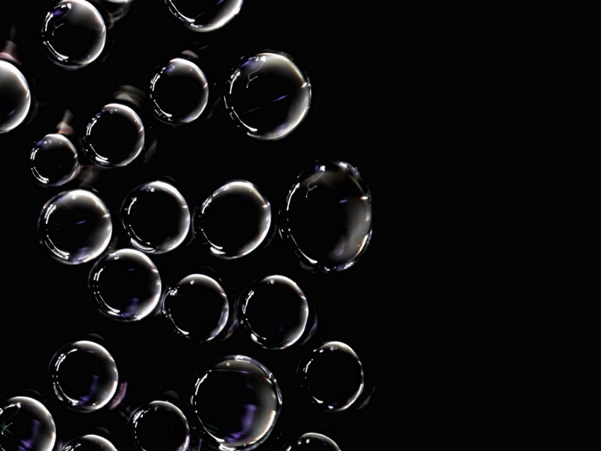 Free download | HD PNG bubbles bw circles dark 4k wallpaper | TOPpng