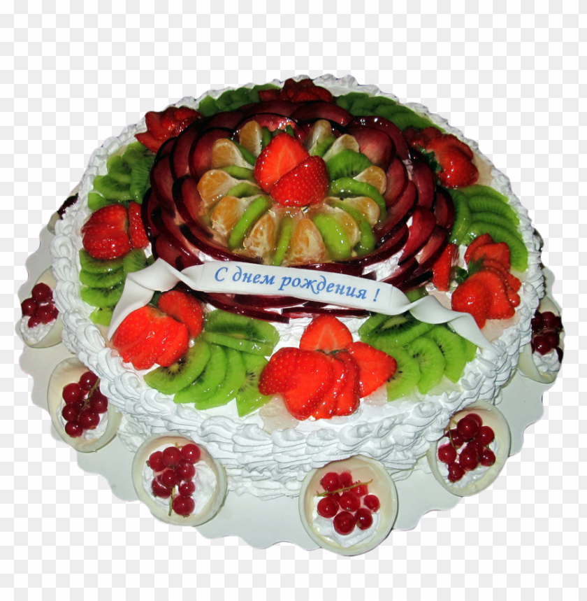 Free download | HD PNG fruit cake with floral icing decoration - Image ...