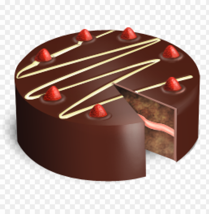 Free download | HD PNG round chocolate cake with decorative swirls ...