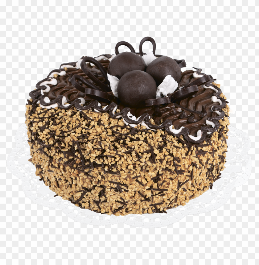 Free download | HD PNG chocolate cake with nutty edge topping - Image ...