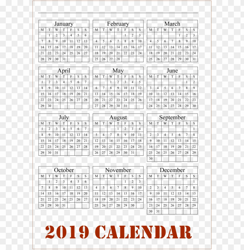 Free download | HD PNG calendar 2019 png png images background - image ...