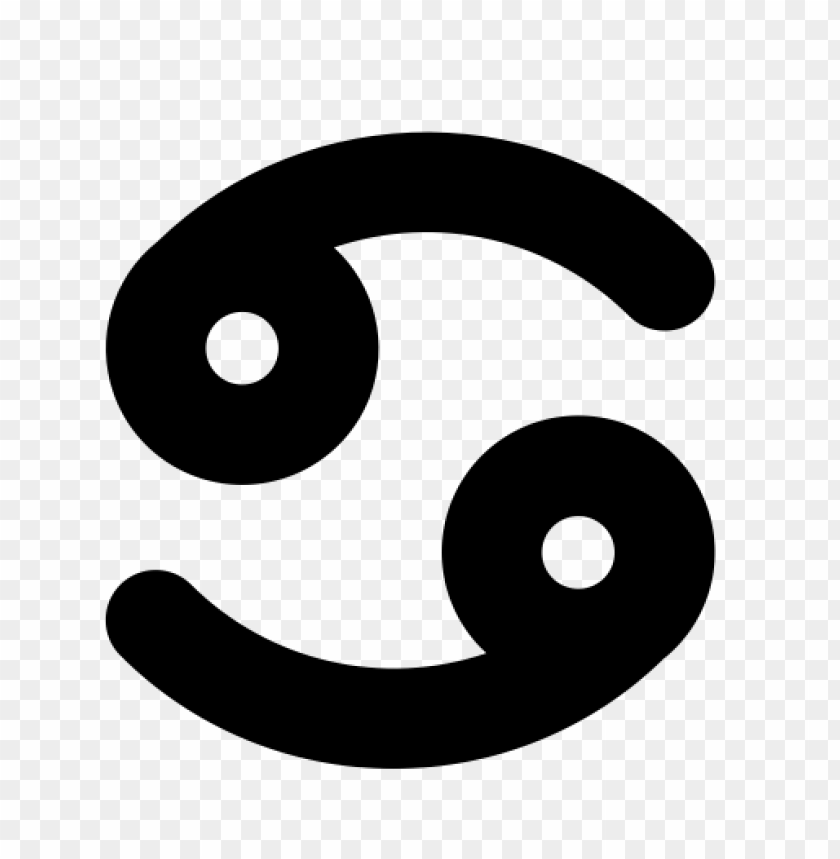 Free download | HD PNG bold black cancer zodiac symbol | TOPpng