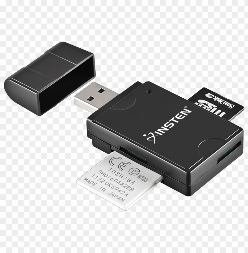 Free download | HD PNG usb card reader adapter with black design | TOPpng