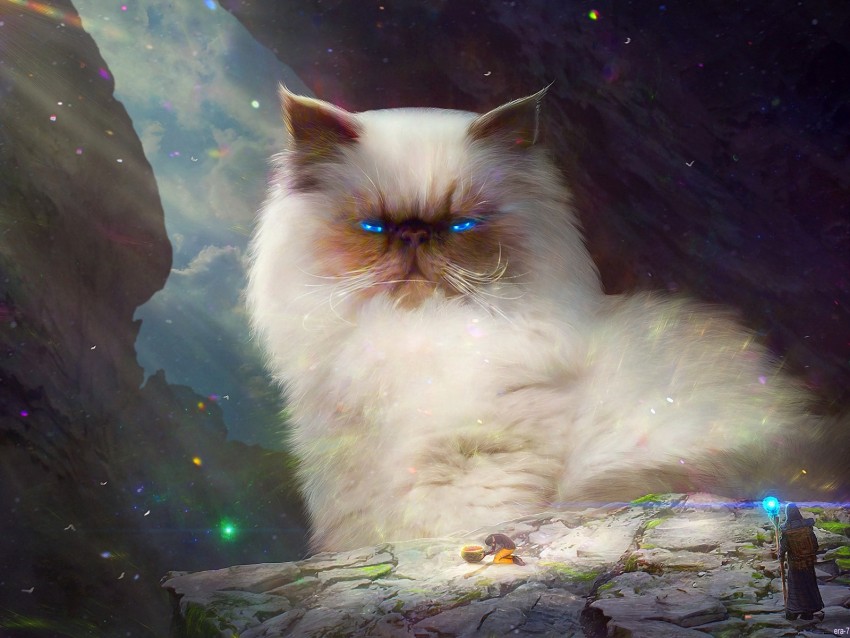 Free download | HD PNG cat king view fantasy art majestic 4k wallpaper ...