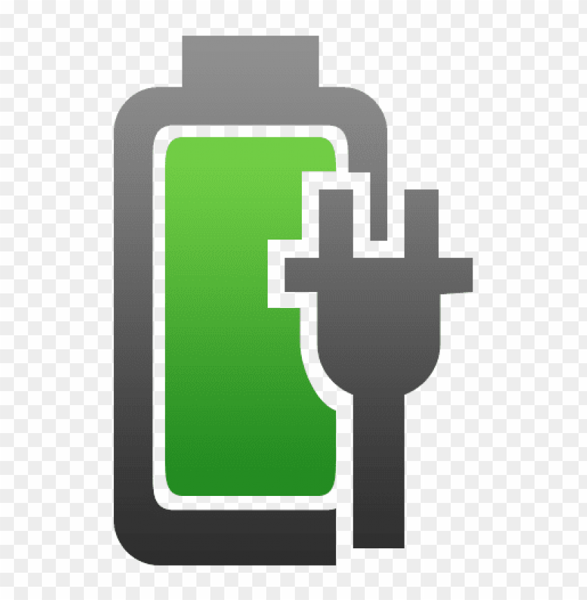 Free download | HD PNG charged battery icon with green fill and plug ...