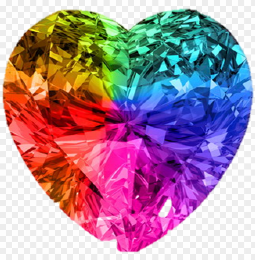 Free download | HD PNG chat heart rainbow diamond heart PNG transparent ...