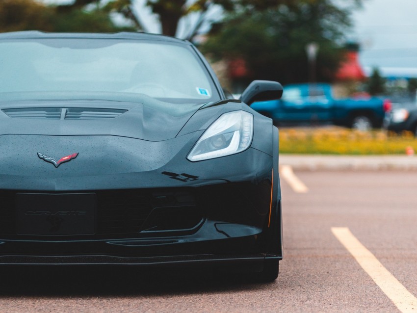 Free download | HD PNG chevrolet corvette car sportscar black front ...