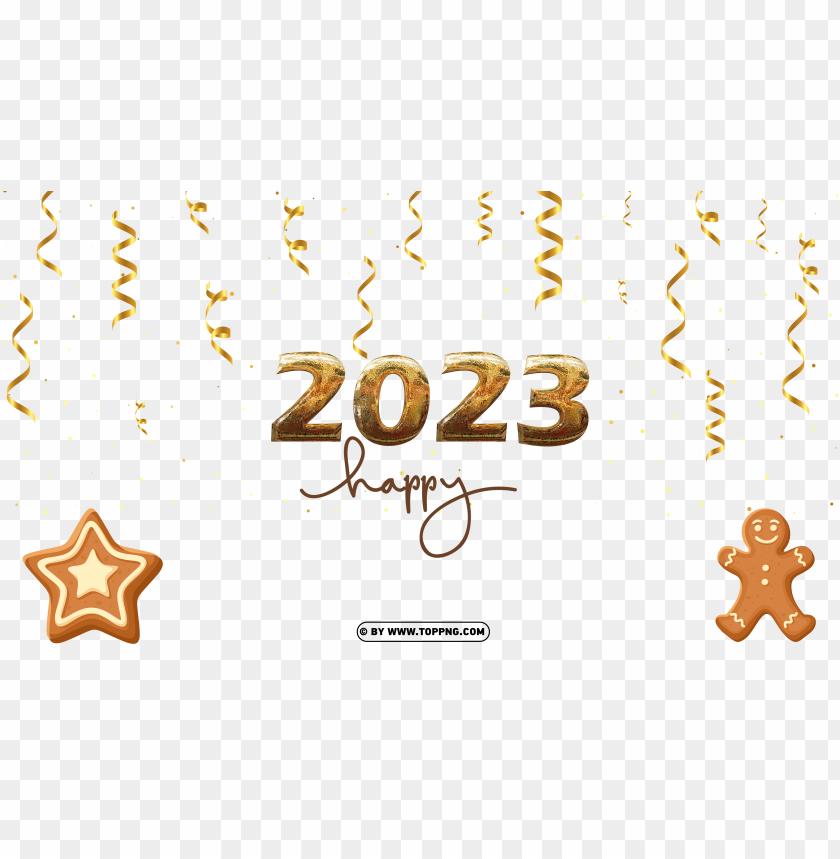 Free download | HD PNG christmas 2023 text with gold items png - Image ...