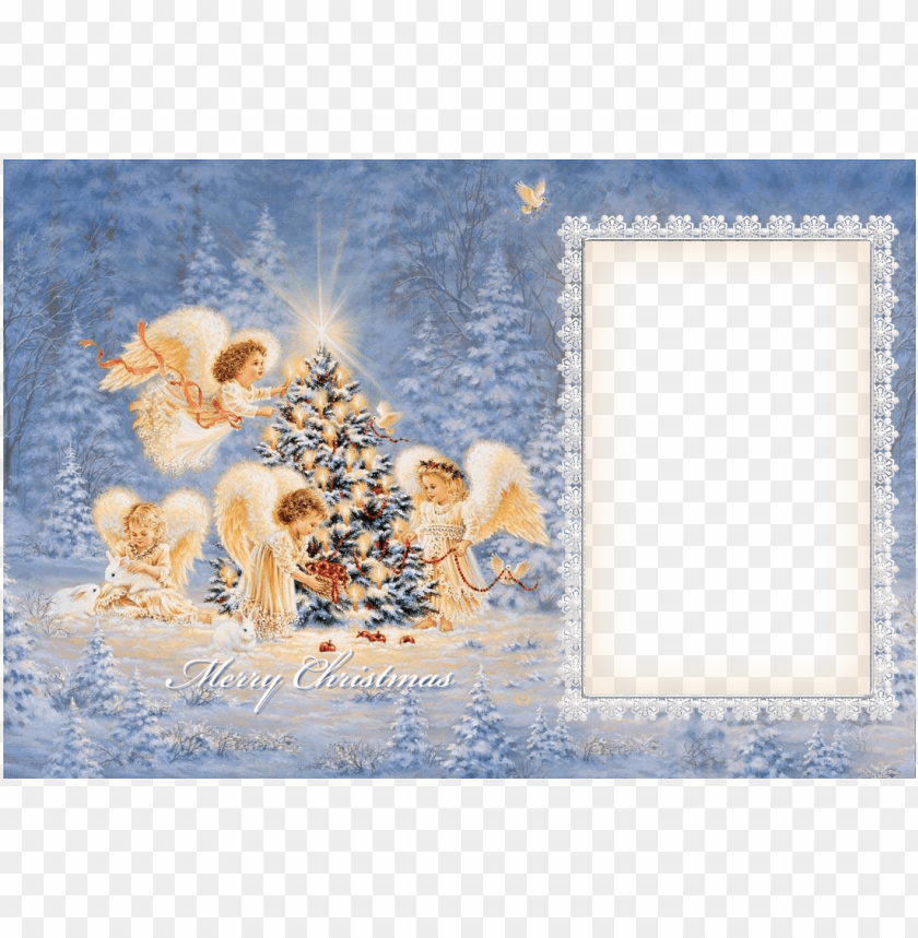 Free download | HD PNG christmas angels photo frame background best ...
