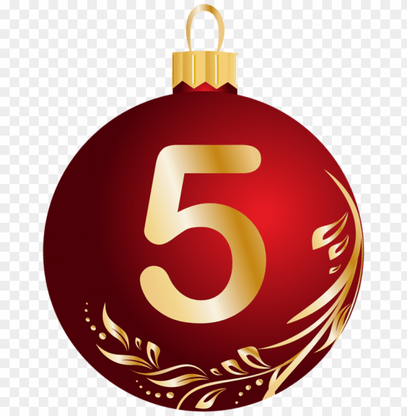 Free download | HD PNG christmas ball number five transparent clipart ...