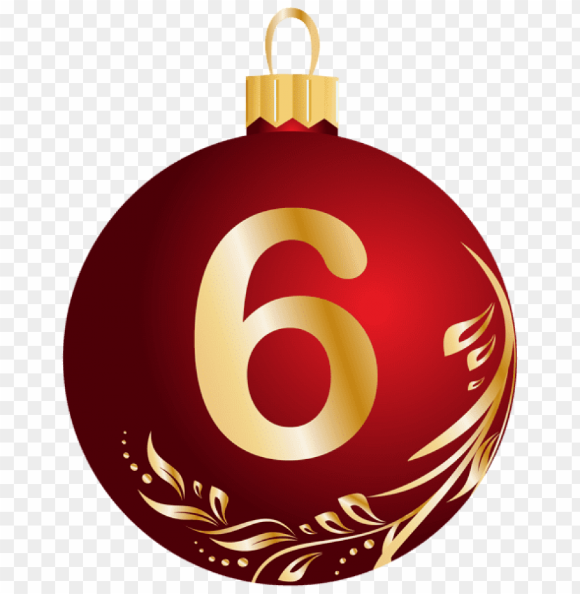 Free download | HD PNG christmas ball number six transparent clipart ...