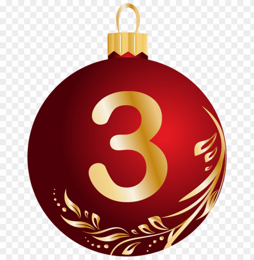 Free download | HD PNG christmas ball number three transparent clipart ...