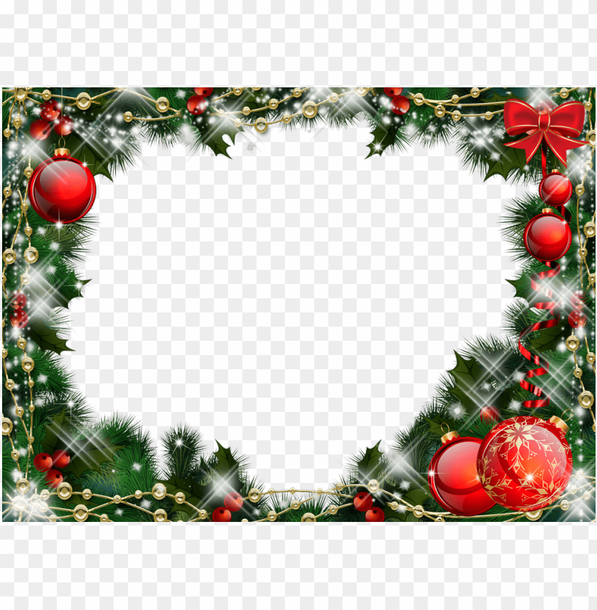 Free download | HD PNG christmas frame balls mistletoe PNG transparent ...