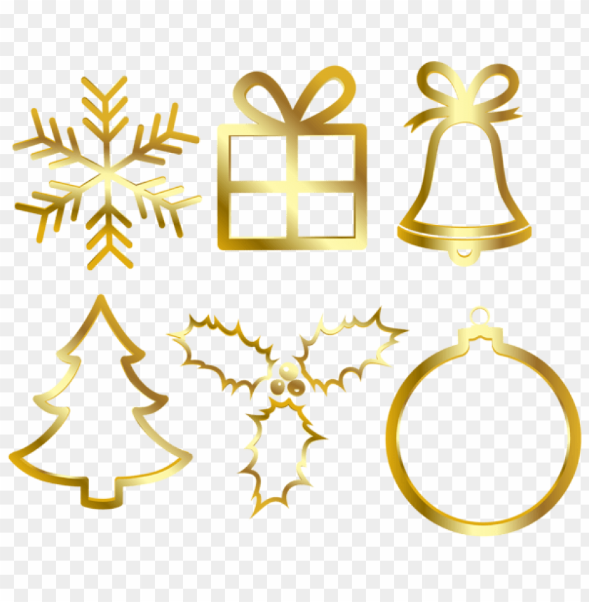 Free download | HD PNG christmas gold elements PNG Images 41371 | TOPpng