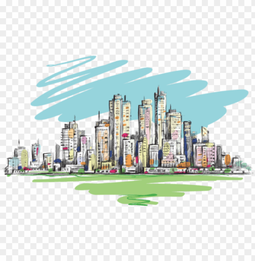 Free download | HD PNG city line transparent watercolor PNG transparent ...