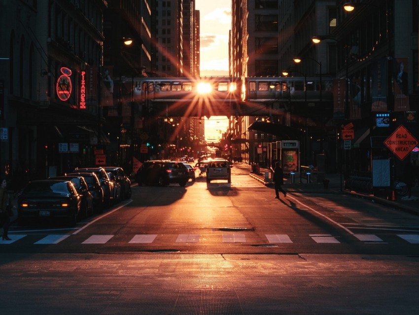Free download | HD PNG city sunset street buildings 4k wallpaper | TOPpng