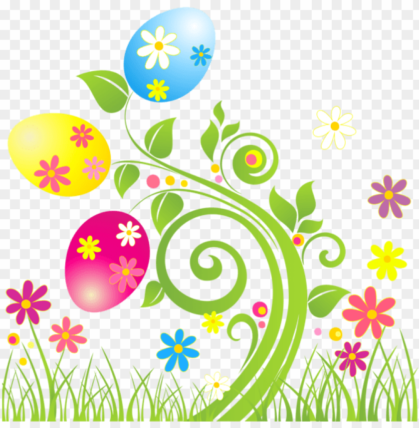 Free download | HD PNG clip art easter egg decoration with flowers png ...