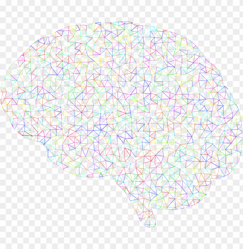 Free download | HD PNG colorful geometric brain outline illustration ...