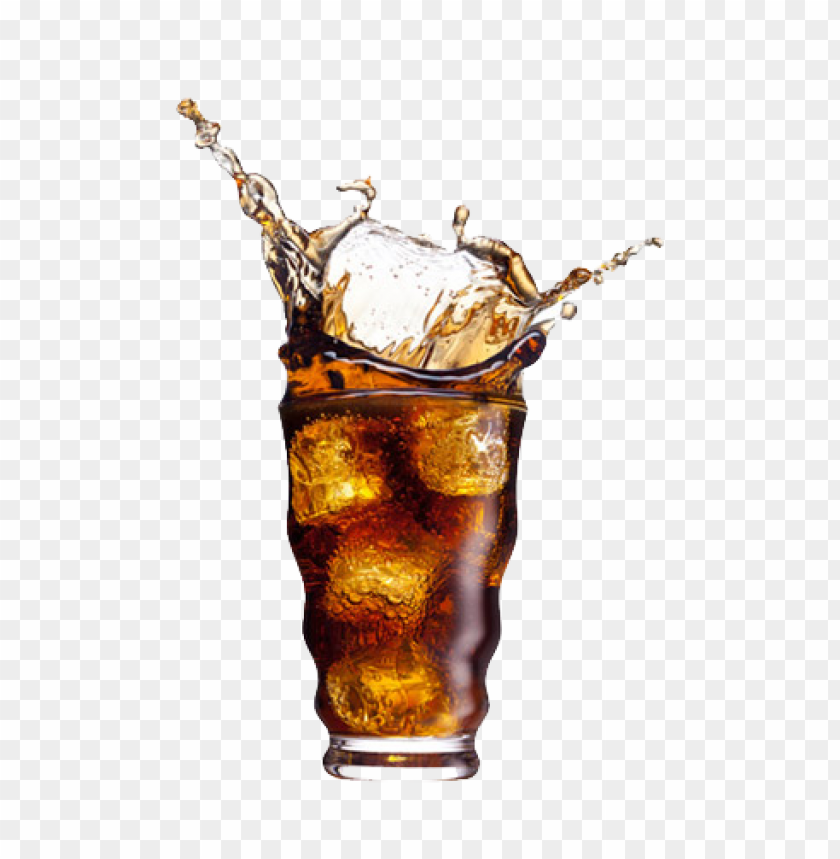 Free download | HD PNG glass of coca cola with ice splash | TOPpng