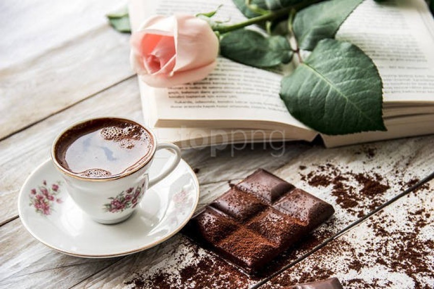 Free download | HD PNG coffee chocolate and rose background best stock ...