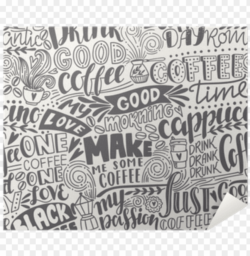 Free download | HD PNG coffee quote vector pattern PNG transparent with ...