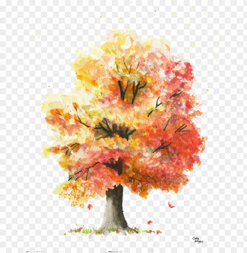 Free download | HD PNG colored pencil fall tree PNG transparent with ...