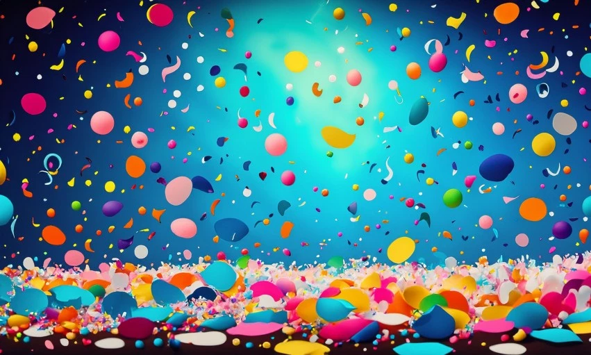 Free download | HD PNG colorful balloon and streamer burst background ...