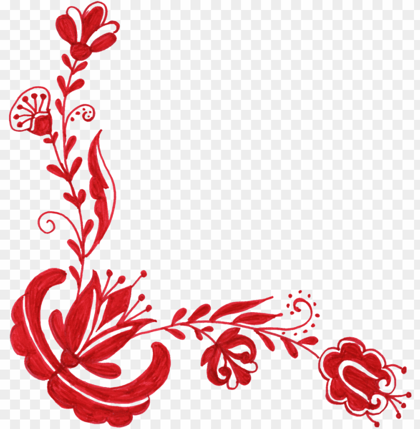 Free download | HD PNG colorful floral corner borders png PNG ...