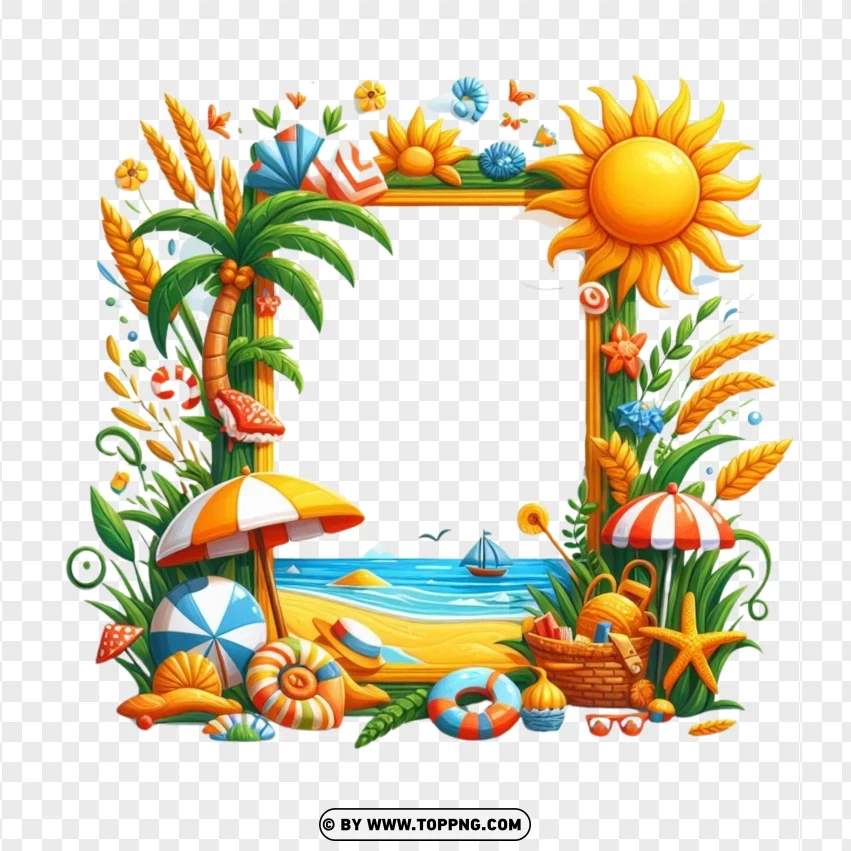 Summer Frame cutout PNG & clipart images | TOPpng
