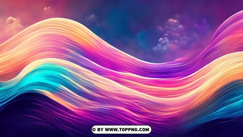 Free download | HD PNG colorful waves lines in vibrant motiona 4k ...