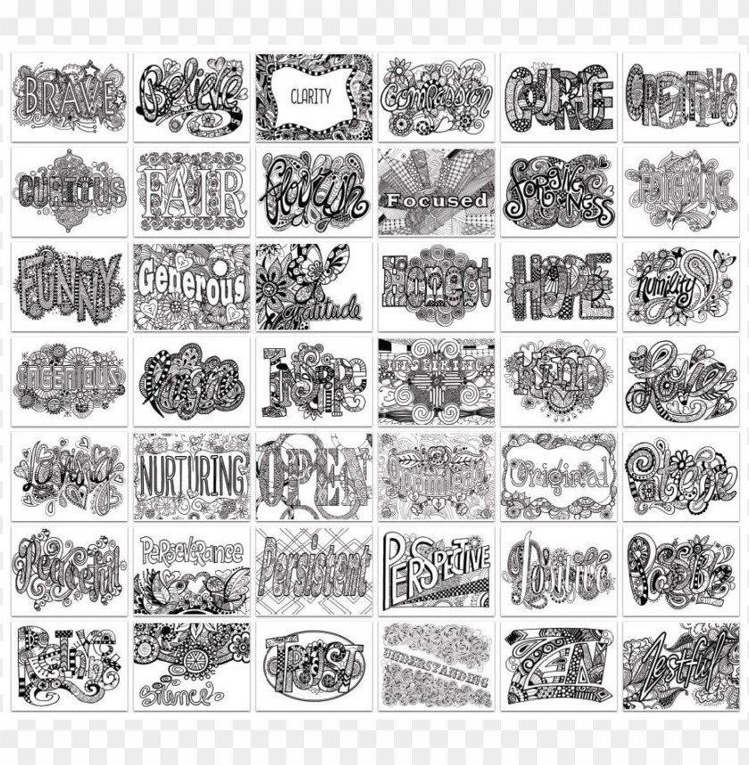 Free download | HD PNG coloring pages color words PNG transparent with ...