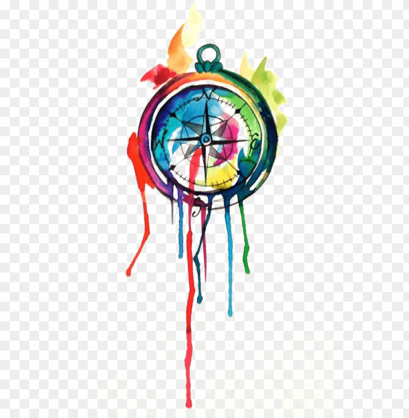 Free download | HD PNG coloured compass tattoo on me PNG transparent ...