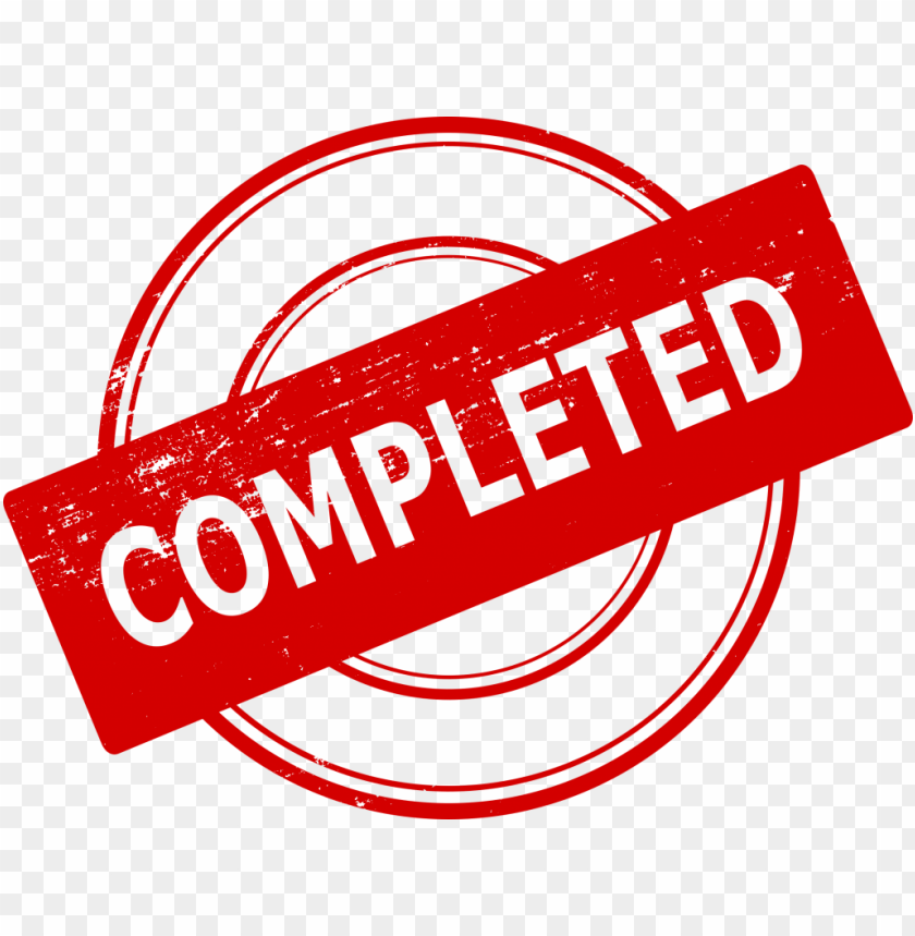 Free download | HD PNG red stamp with completed in bold letters and ...