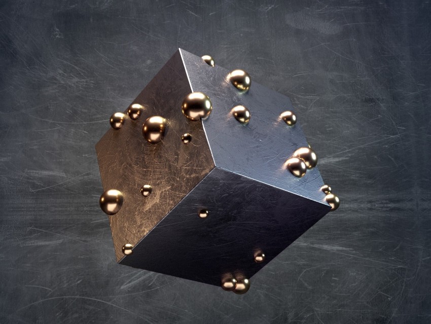 Free download | HD PNG cube balls metal texture 3d 4k wallpaper | TOPpng