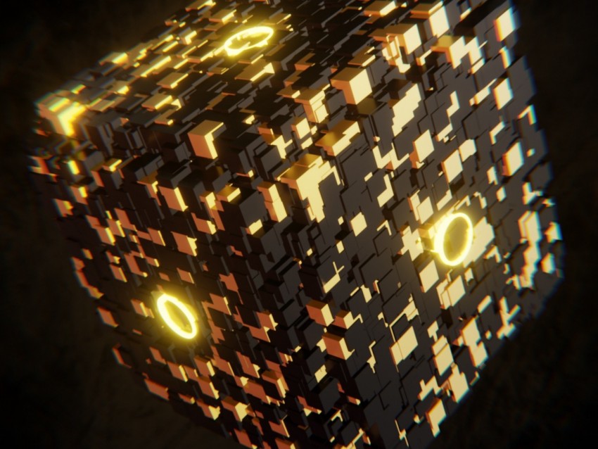 Free download | HD PNG cube glow figure 3d volume 4k wallpaper | TOPpng
