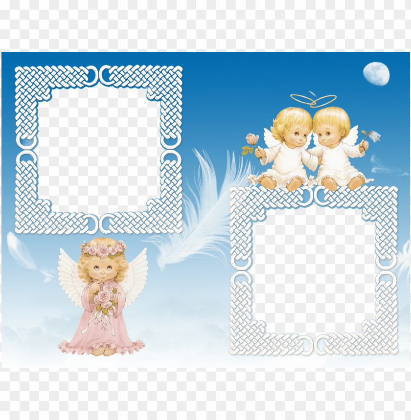 Free download | HD PNG cute angels transparent photo frame background ...