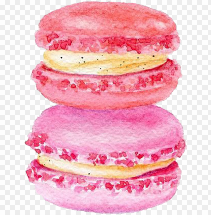 Free download | HD PNG cute macaron pink sweet watercolor PNG ...