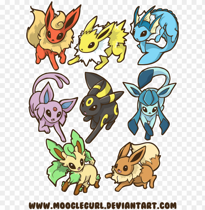 Free Download Hd Png Cute Pokemon Eevee Evolutions Png Transparent
