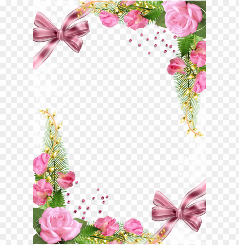 Free download | HD PNG cuteframe with pink roses background best stock ...