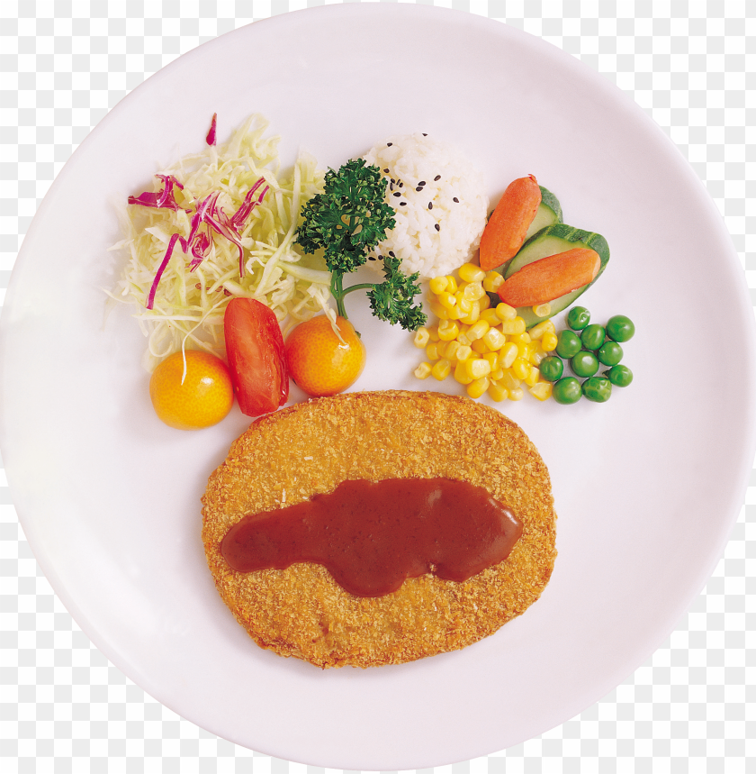 Free download | HD PNG golden breaded cutlet with salad - Image ID ...