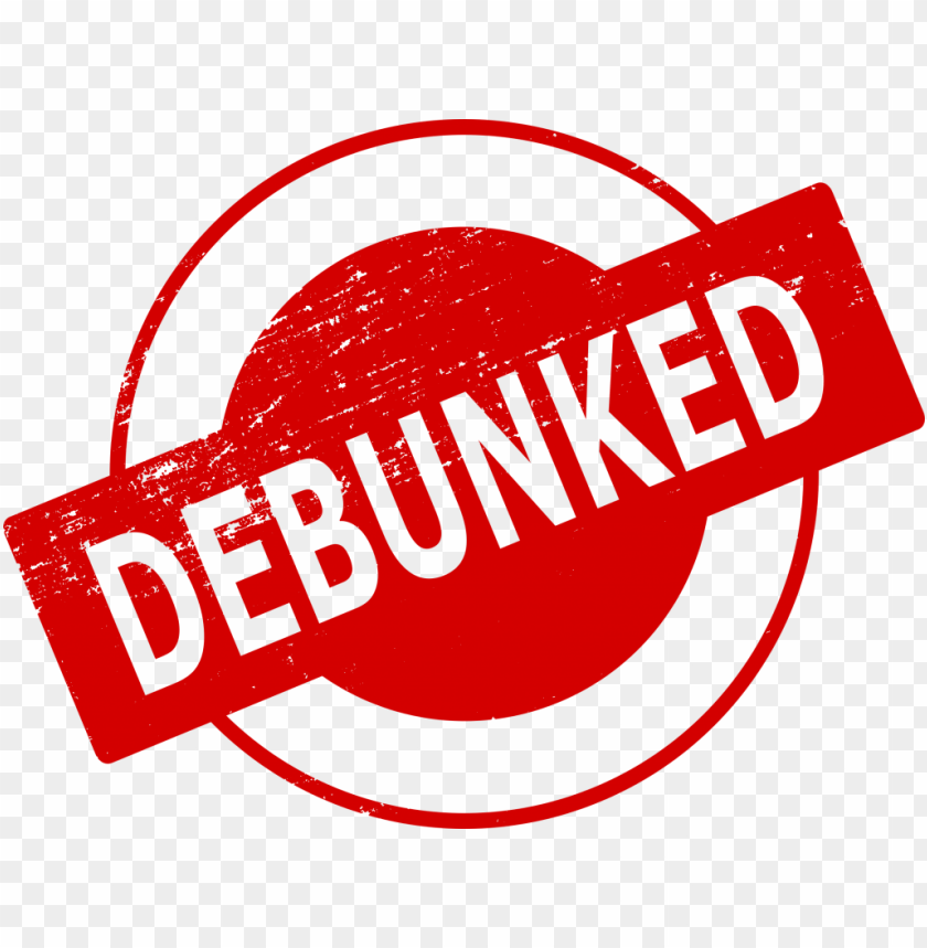 Free download | HD PNG circular red stamp with debunked written across ...