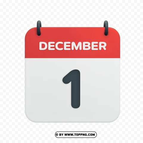 Free download | HD PNG december 1st calendar date icon in vector ...