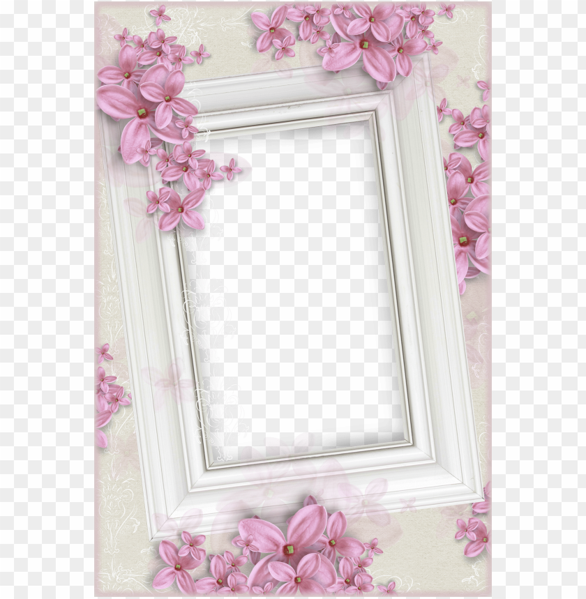 Free download | HD PNG delicate white transparent frame with pink ...