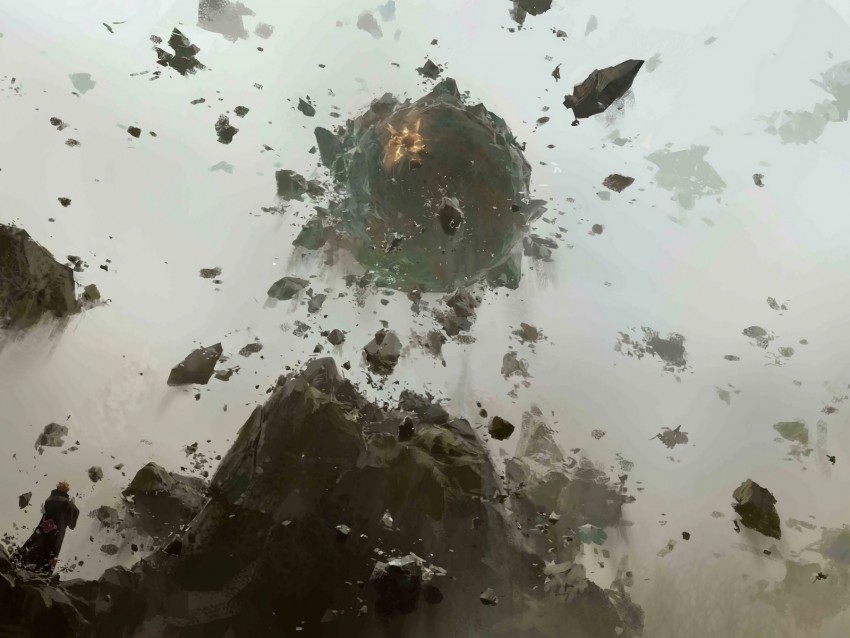 Free download | HD PNG destruction shrapnel stones fall 4k wallpaper ...