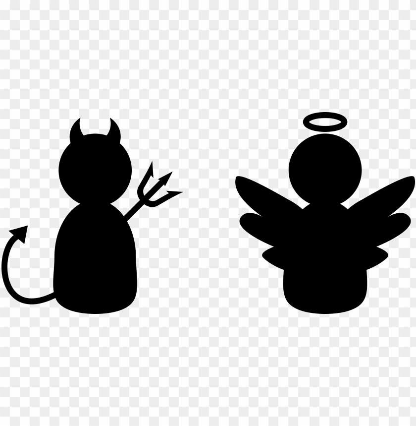 Free download | HD PNG silhouette devil and angel duo png clipart png ...